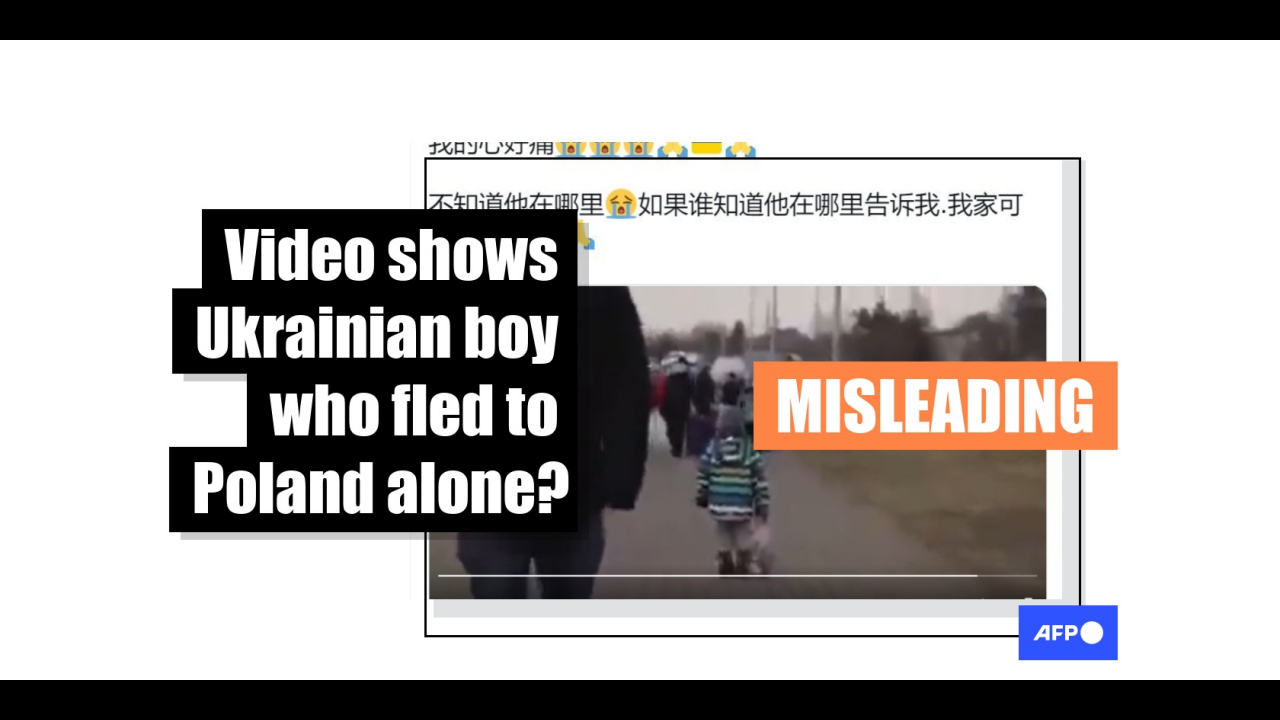 Video of crying boy at Polish border shared with misleading claim 'he ...