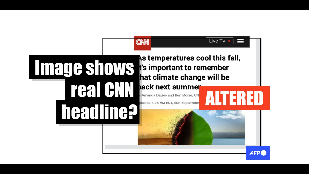 Fake CNN climate change story circulates online | Fact Check