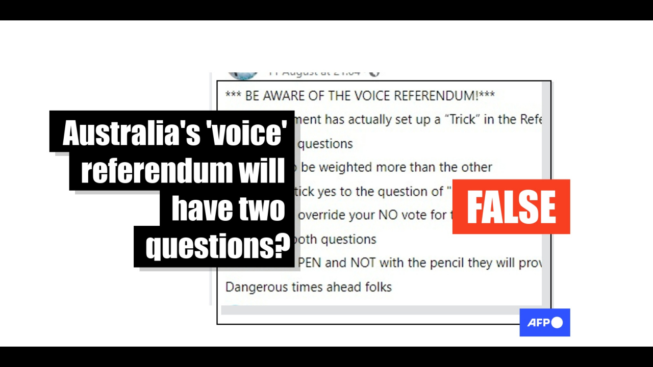 False posts claim 'no' votes in Australia referendum could be ...