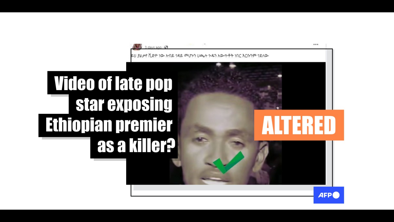 Doctored video falsely claims murdered pop star had accused Ethiopian ...