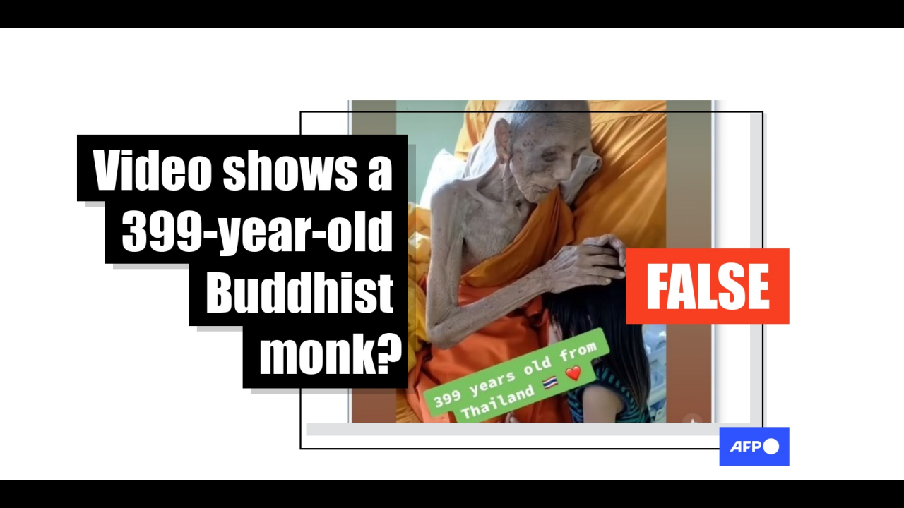 False claim resurfaces about age of Buddhist monk who died in 2022 aged ...