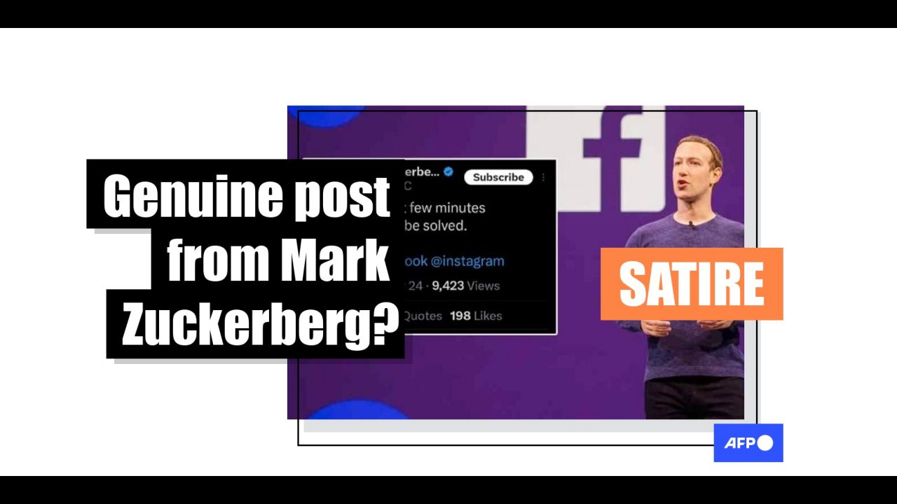 Mark Zuckerberg did not post 'chill guys' tweet during Facebook ...