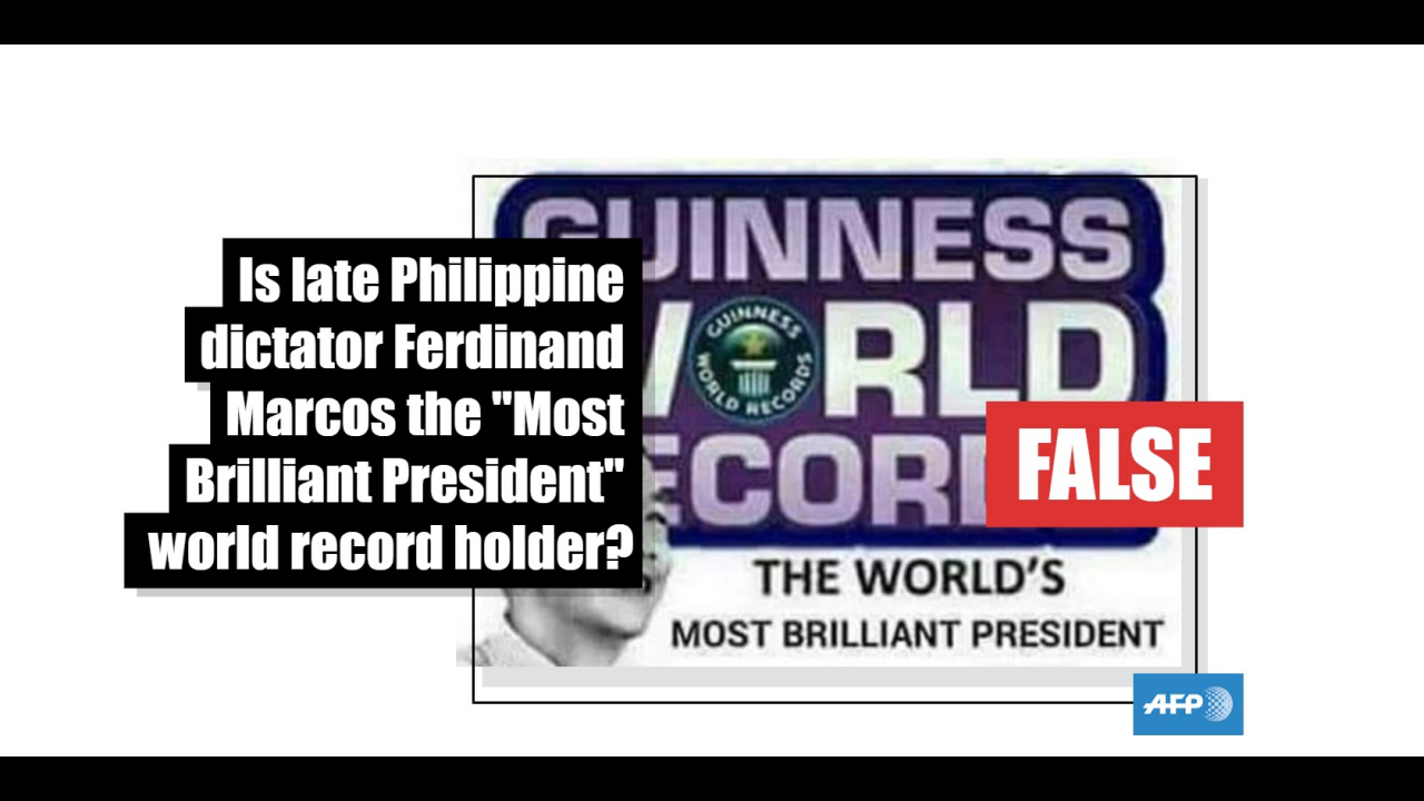 No, late Philippine dictator Ferdinand Marcos does not hold the ...